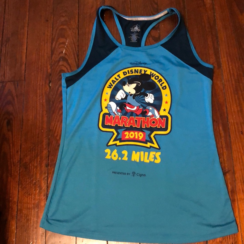 2019 Disney World Marathon Tech Running Shirt Sz M - Gem